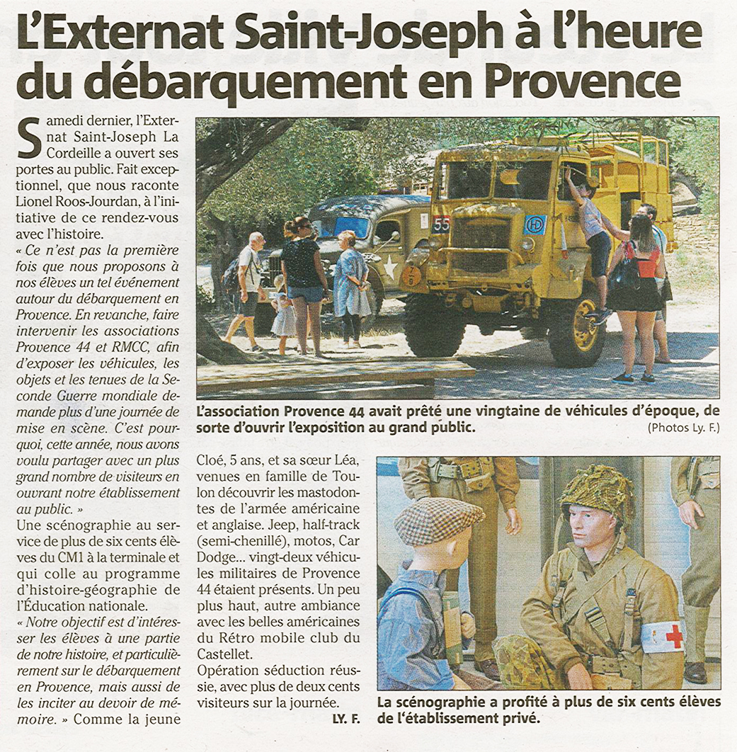 L'Externat Saint-Joseph à l'heure du débarquement en Provence - La ...